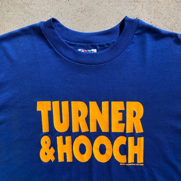 Hanes | Shirts | Vtg 989 Turner Hooch Tom Hanks Touchstone Pictures ...